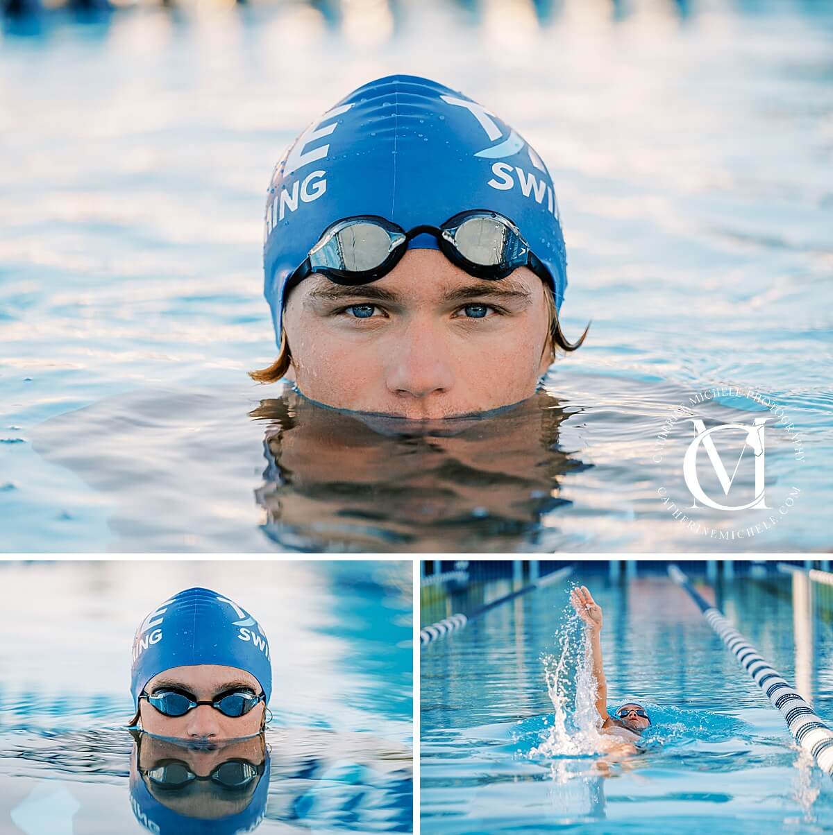 Senior Swimming Pictures in Virginia by Catherine Michele